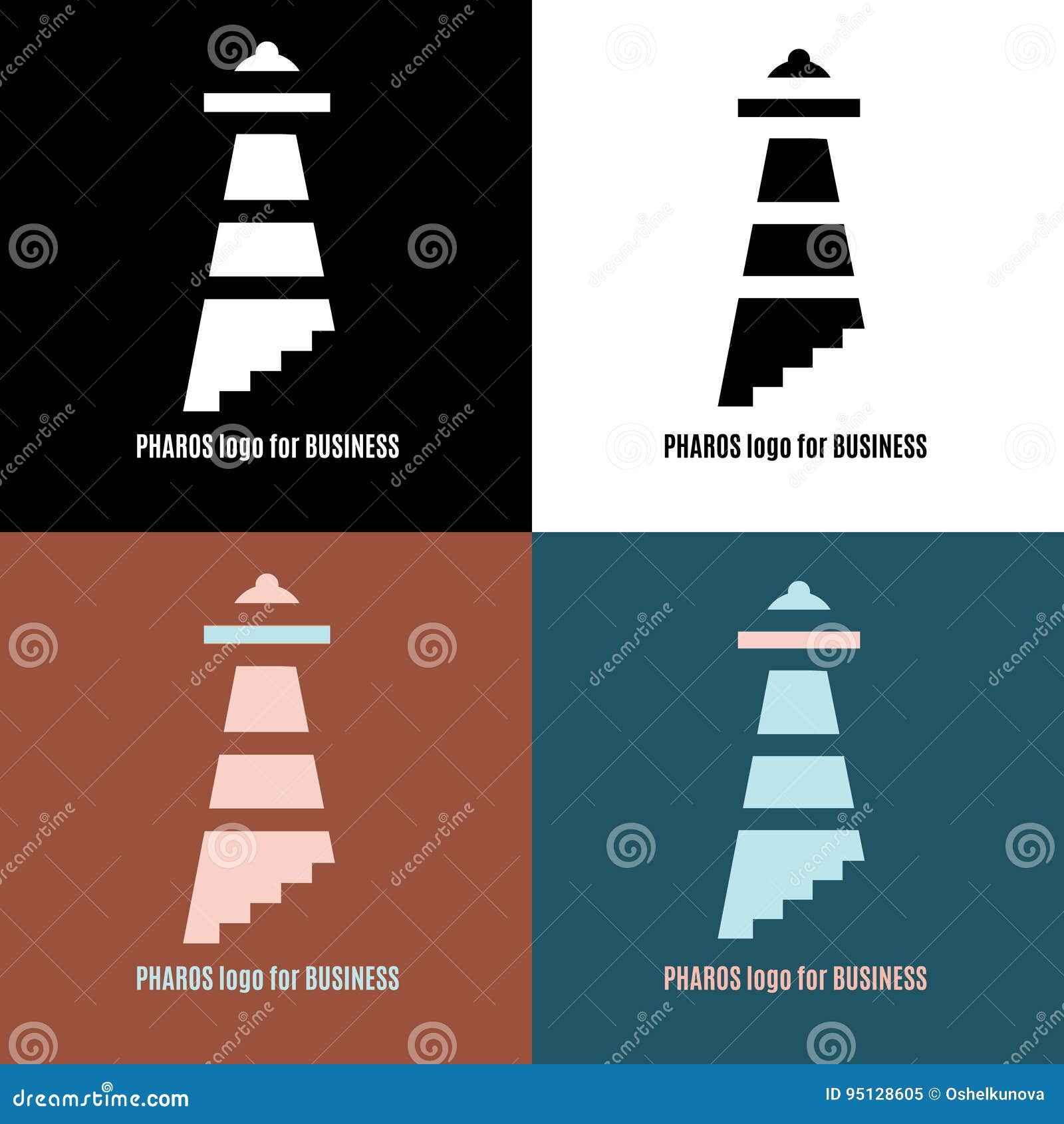 Lighthouse Logo. Pharos for Business Stock Vector - Illustration of ...