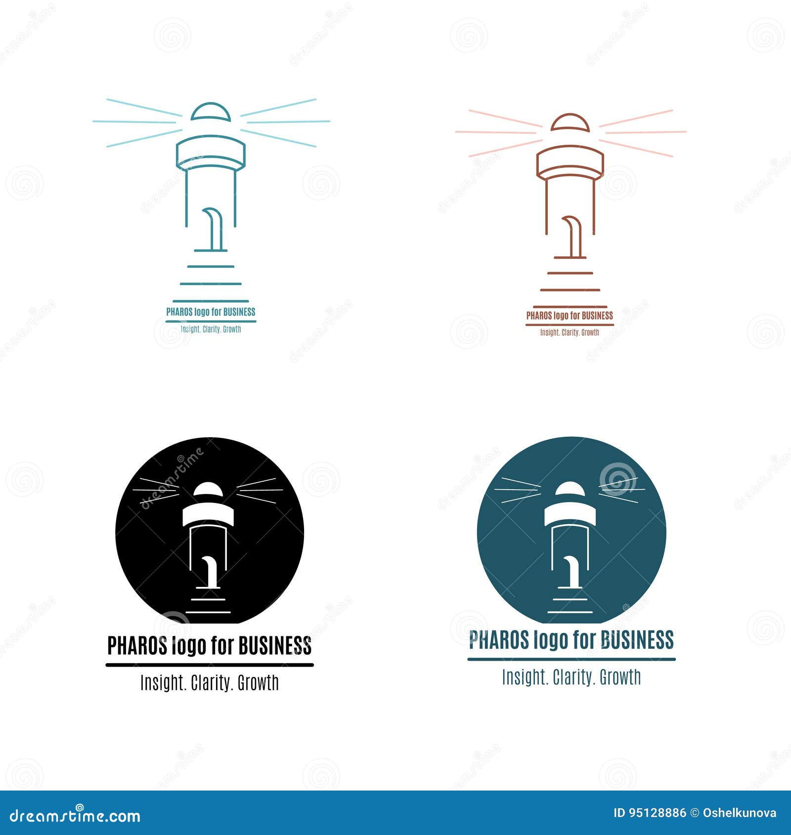 Lighthouse Logo. Pharos for Business Stock Vector - Illustration of ...