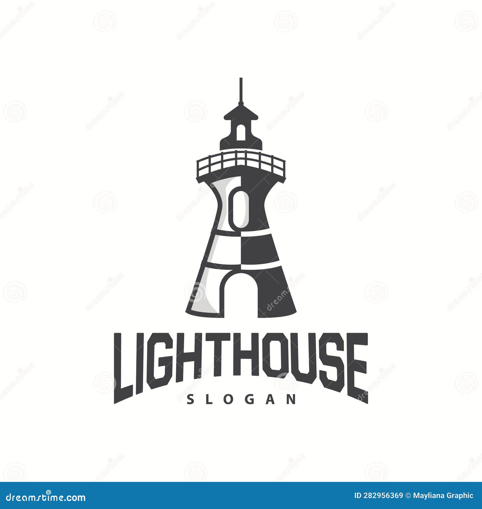 Lighthouse Logo, Sea Tower Vector, Template Design, Illustration Simple ...