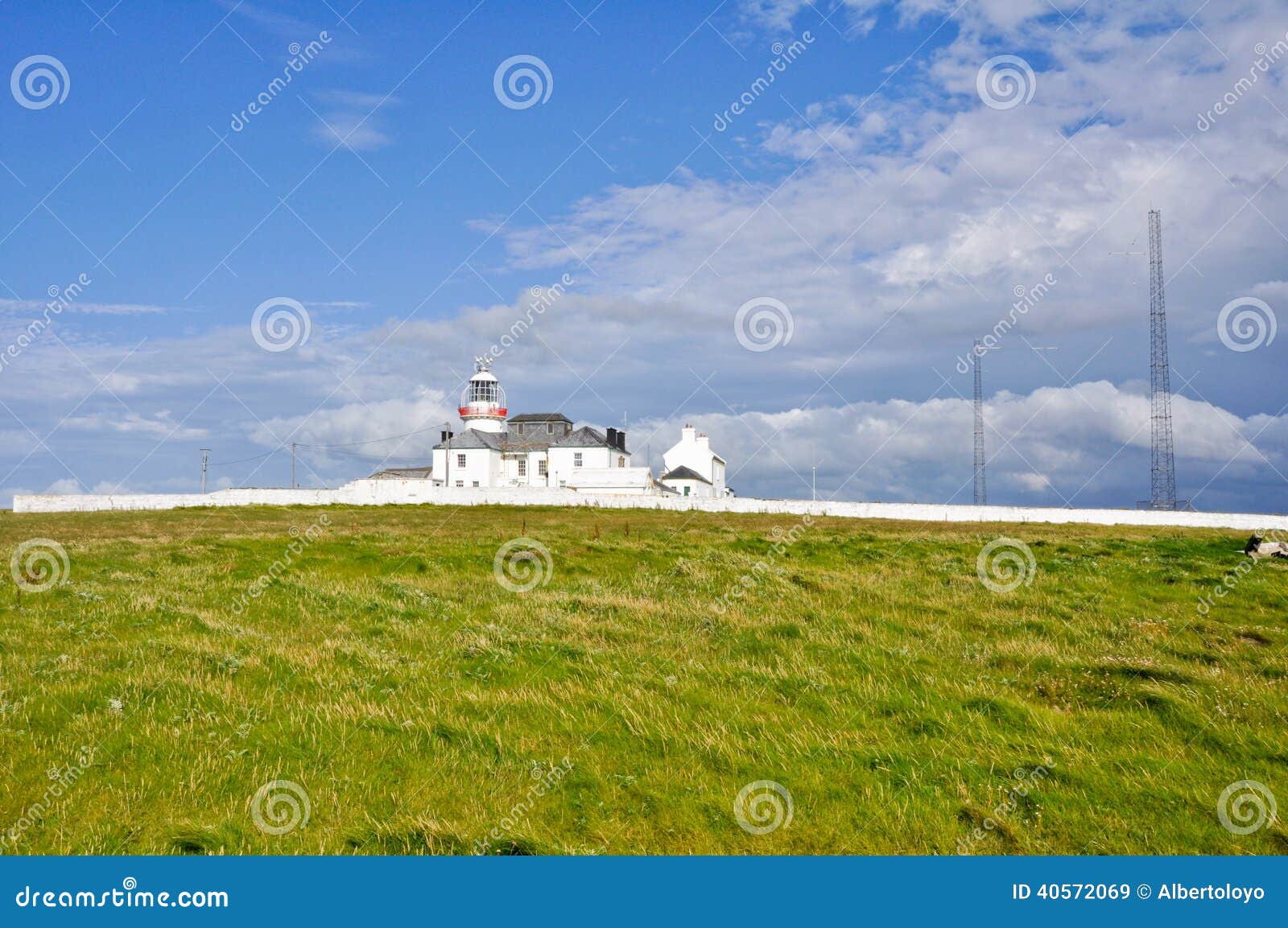 Lighthouse of Loop Head Cliffs, Ireland Stock Image - Image of shore ...