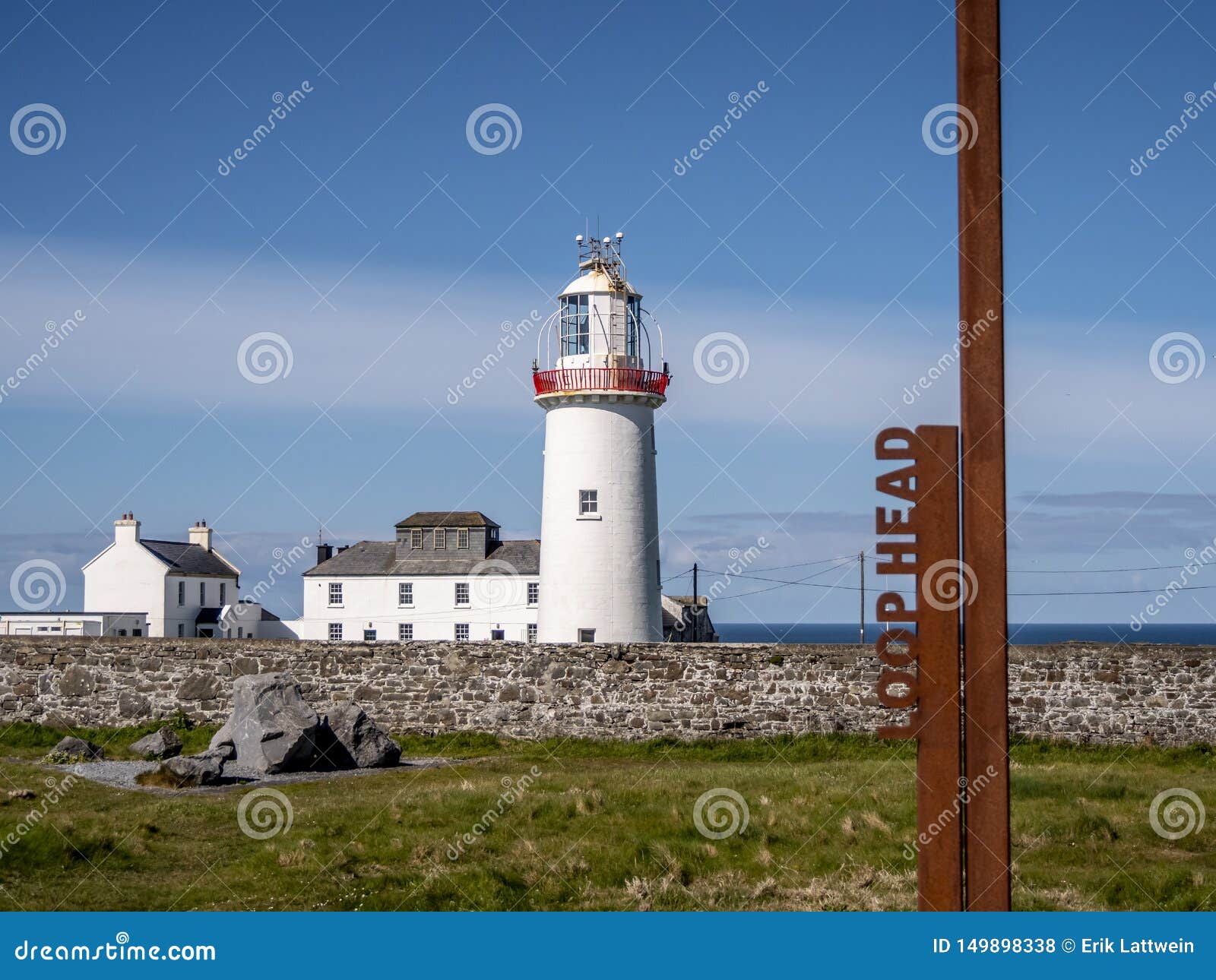 Lighthouse at Loop Head on the Irish West Coast Stock Photo - Image of ...