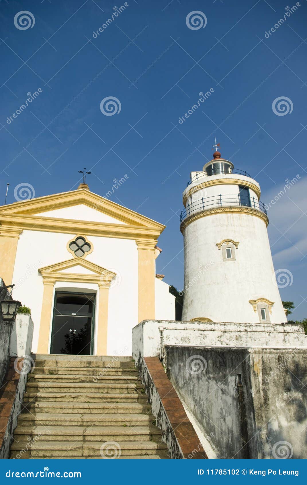 Lighthouse in Macau stock photo. Image of guia, light - 11785102
