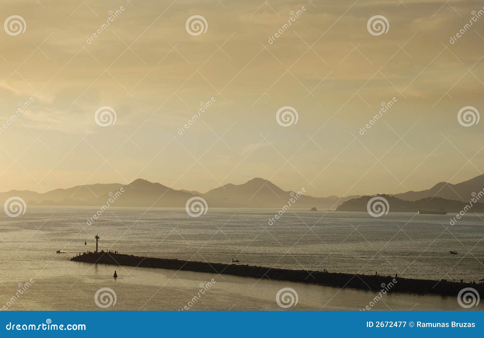 Lighthouse And Mall Picture. Image: 2672477