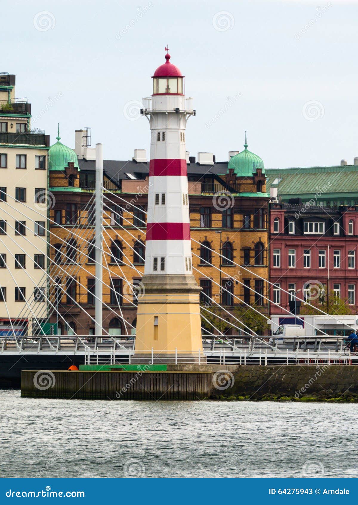 Lighthouse in Malmo, Sweden Stock Image - Image of blue, white: 64275943