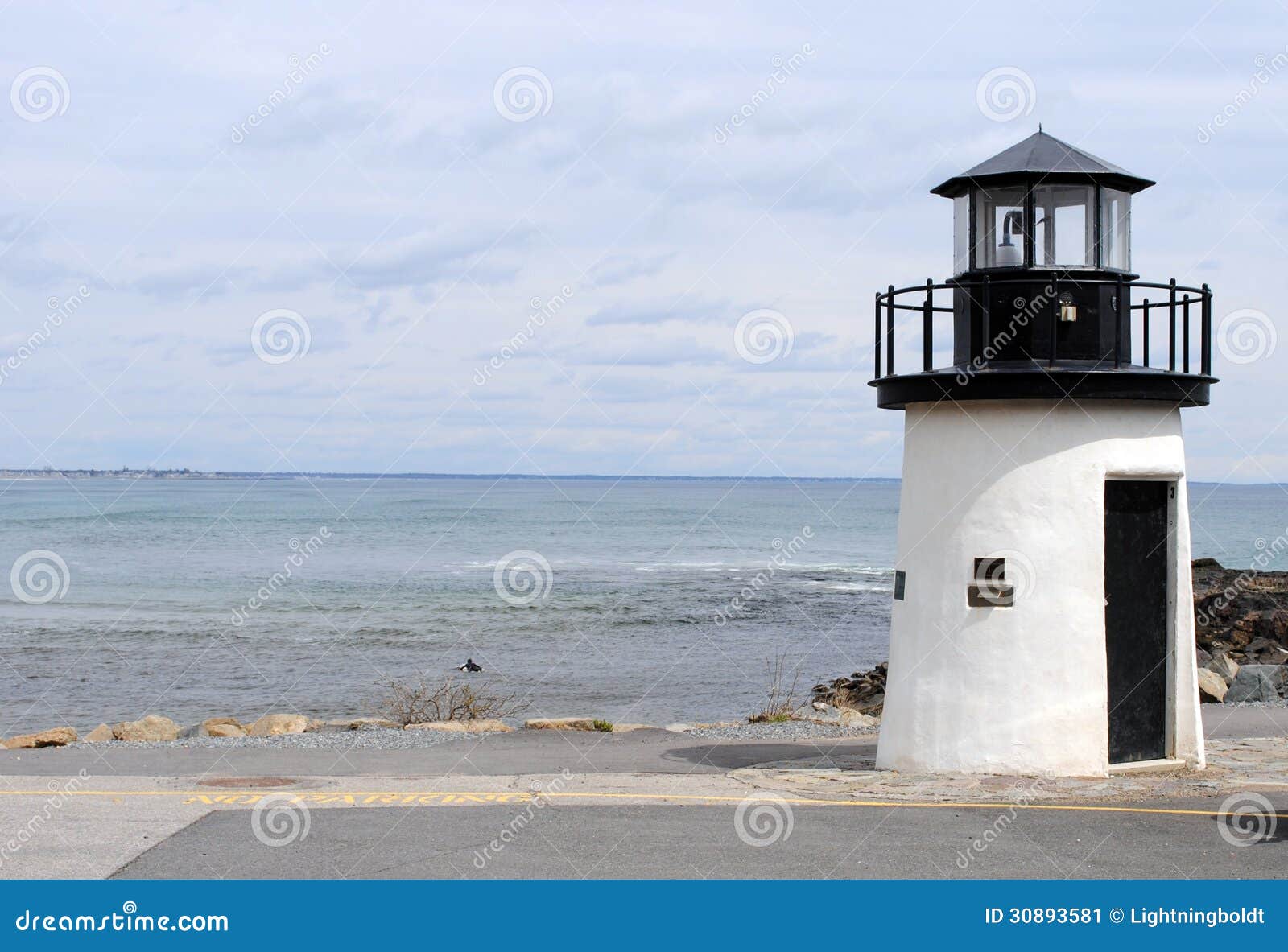 Lighthouse, Marginal Way, Ogunquit Maine USA Stock Image - Image of ...