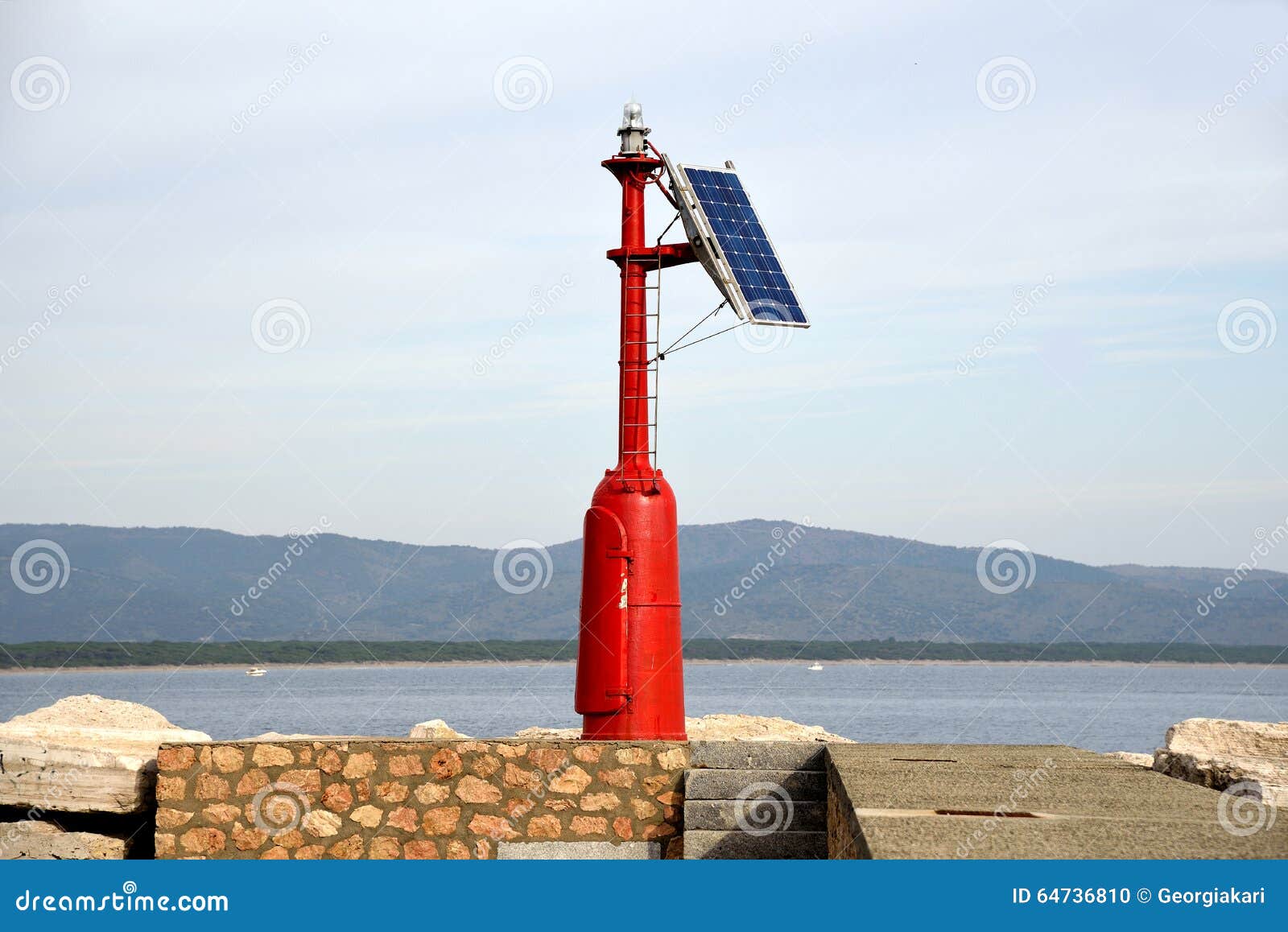 Lighthouse maritime solar stock photo. Image of orientation - 64736810