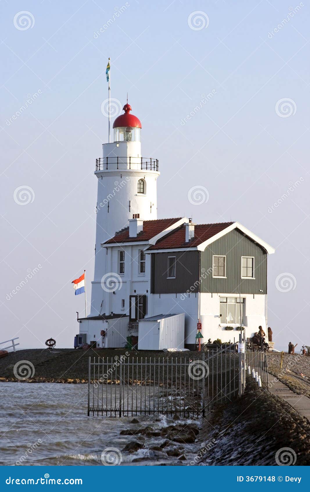 Lighthouse from Marken in Holland Stock Photo - Image of netherlands ...