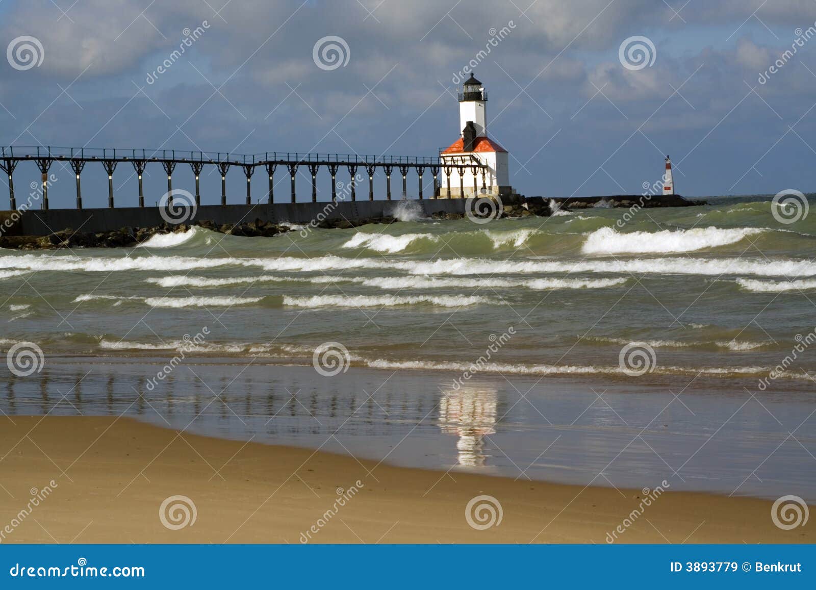 Lighthouse in Michigan City Stock Image - Image of indiana ...