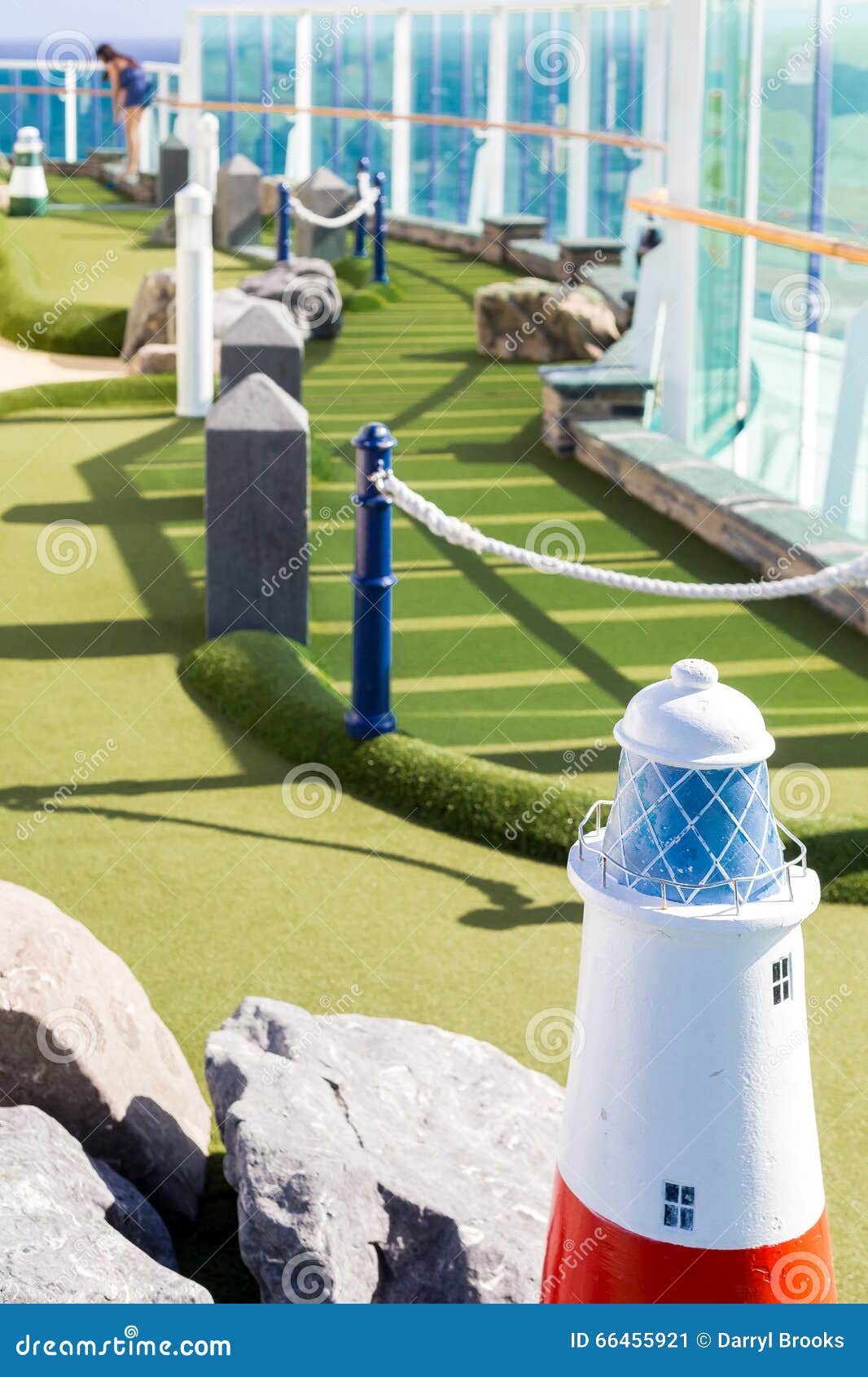 Lighthouse on Miniature Lighthouse Stock Image - Image of golf ...