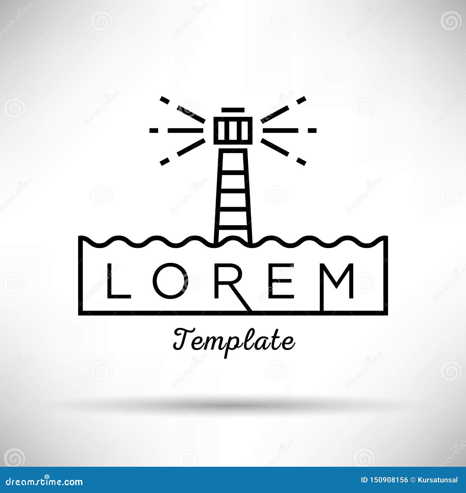 Lighthouse Minimal Sign Vector Design Stock Vector - Illustration of ...