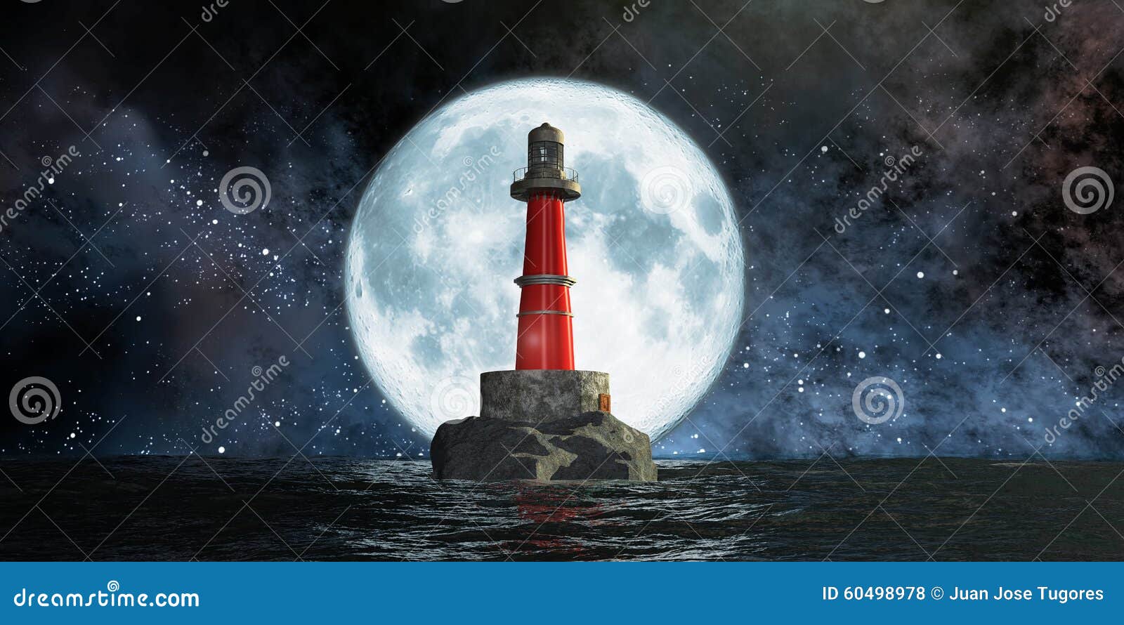 Lighthouse and moon stock photo. Image of light, infrastructure - 60498978