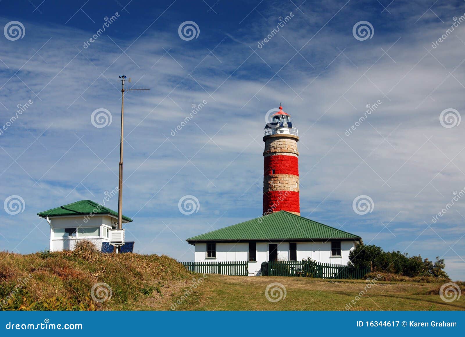 Lighthouse on Moreton Island Stock Image - Image of environment ...