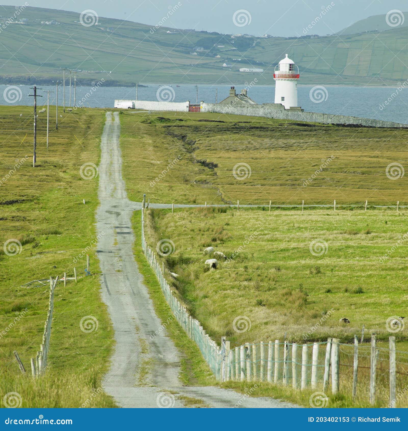 Lighthouse, the Mullet Peninsula, County Mayo, Ireland Stock Image ...