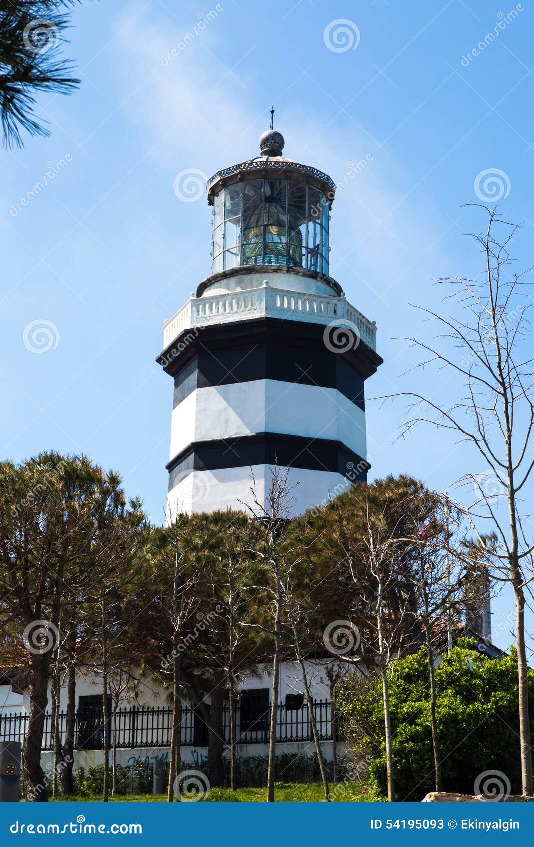 Lighthouse in Nature stock image. Image of warning, lighthouse - 54195093