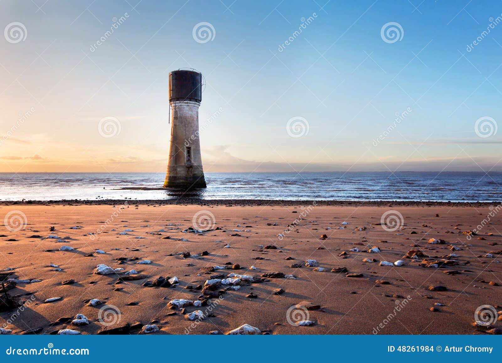 Lighthouse at Sunset, Spurn Stock Photo - Image of ocean, night: 48261984