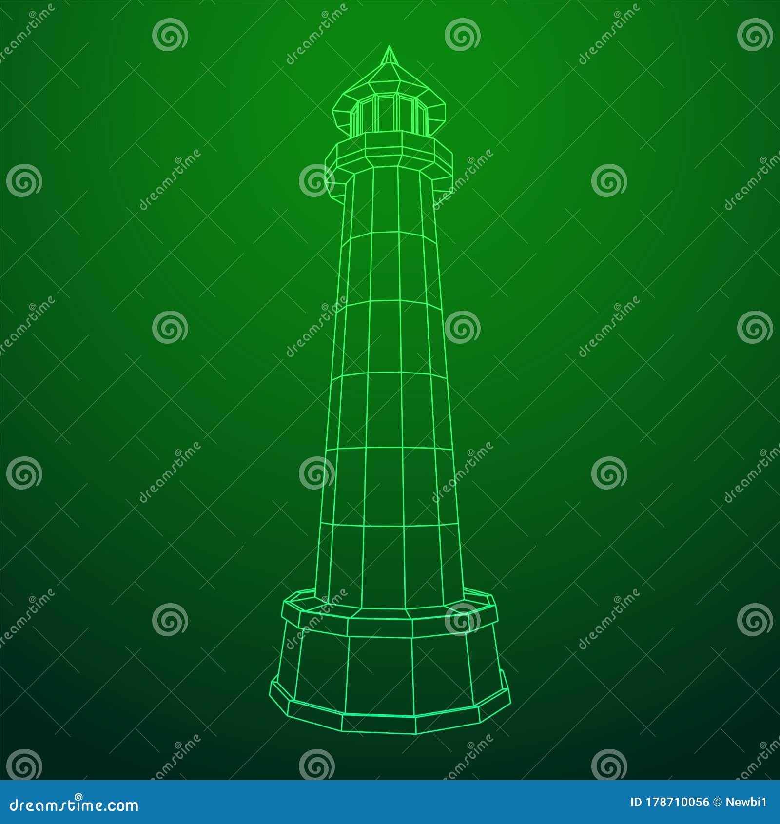 Lighthouse. Navigation Beacon Building Stock Vector - Illustration of ...