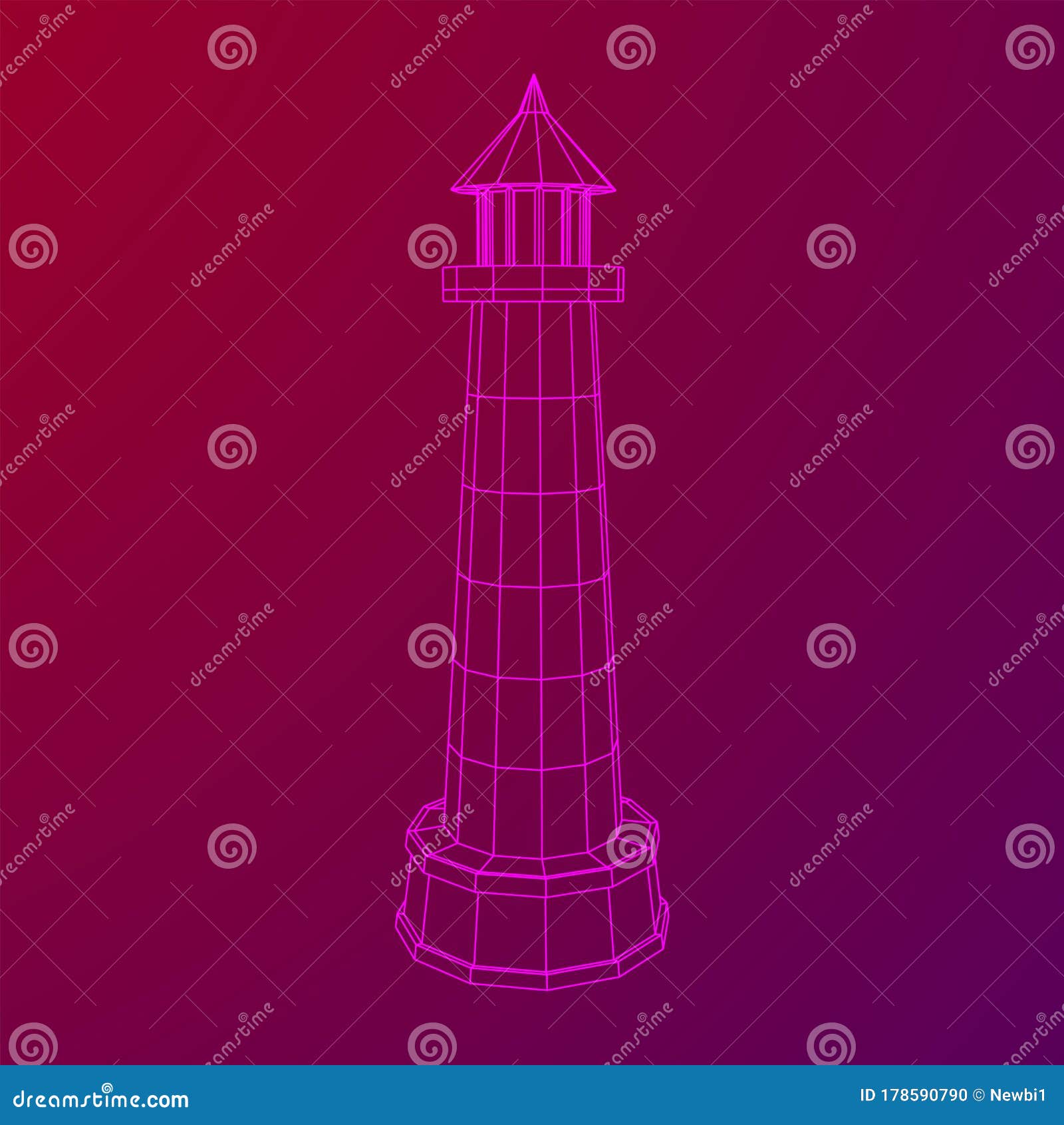 Lighthouse. Navigation Beacon Building Stock Vector - Illustration of ...