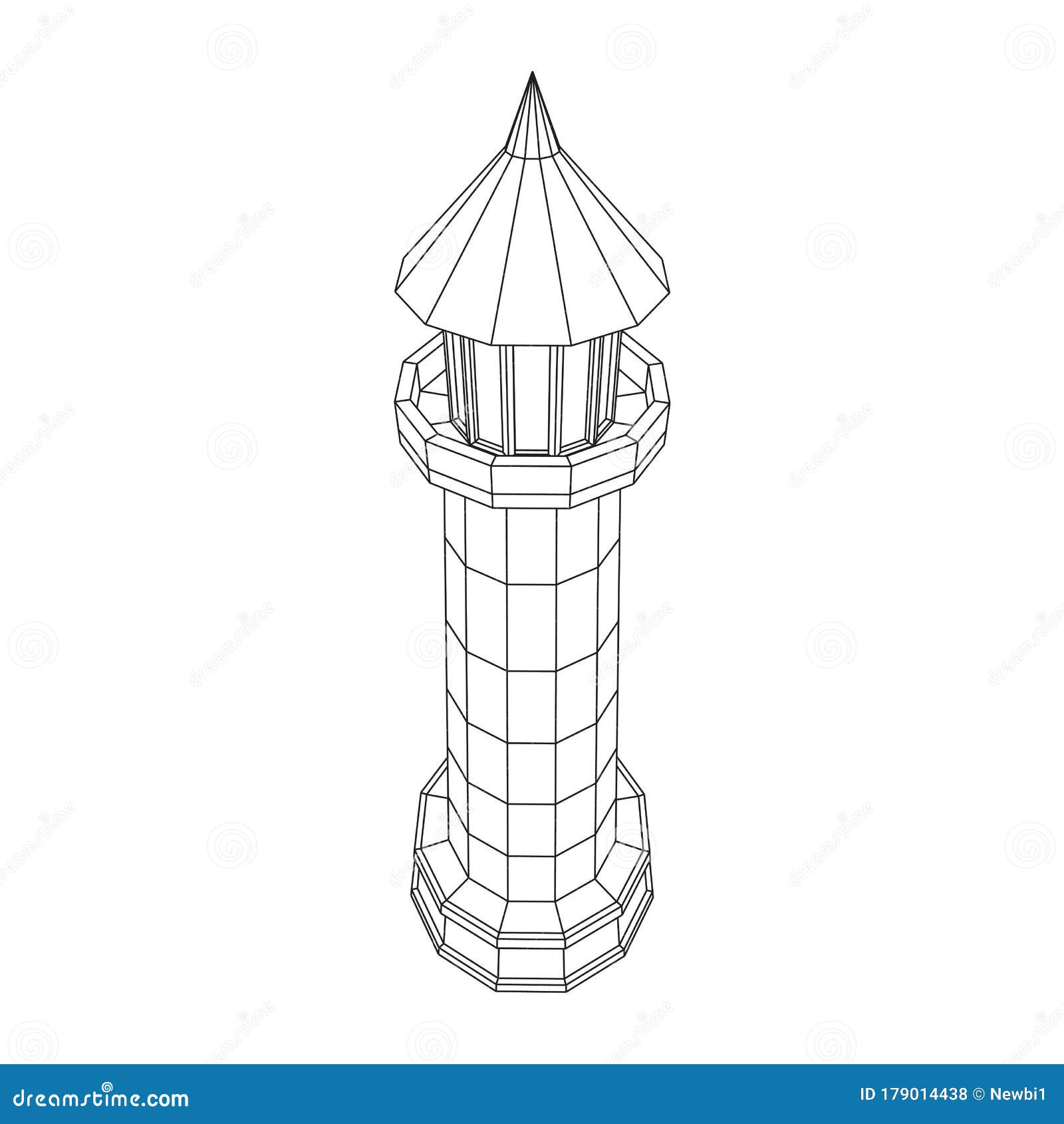 Lighthouse. Navigation Beacon Building Stock Vector - Illustration of ...