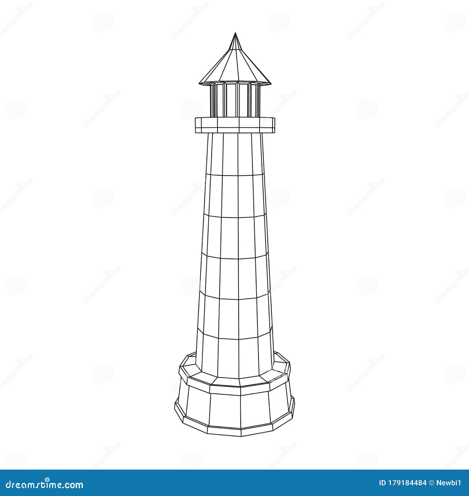 Lighthouse. Navigation Beacon Building Stock Vector - Illustration of ...