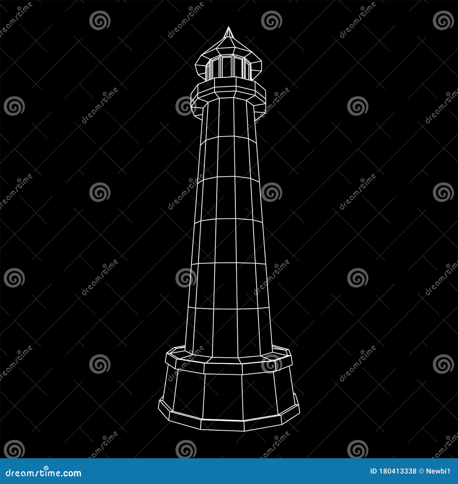 Lighthouse. Navigation Beacon Building Stock Vector - Illustration of ...