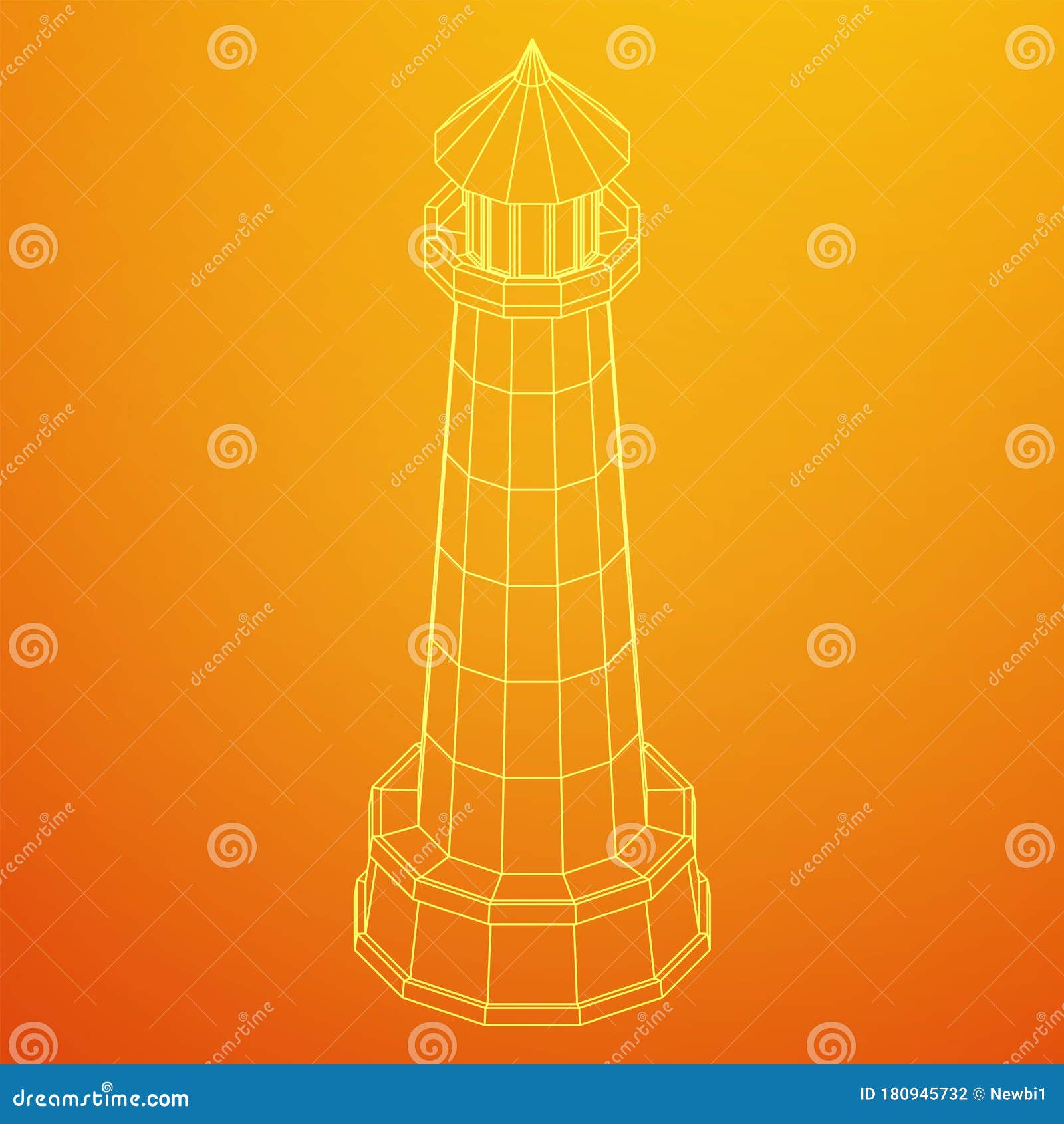 Lighthouse. Navigation Beacon Building Stock Vector - Illustration of ...