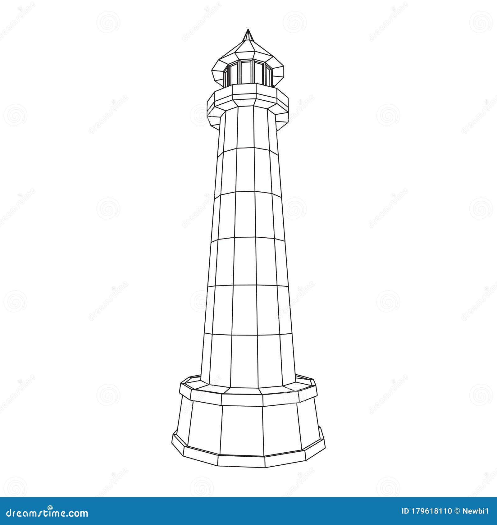 Lighthouse. Navigation Beacon Building Stock Vector - Illustration of ...