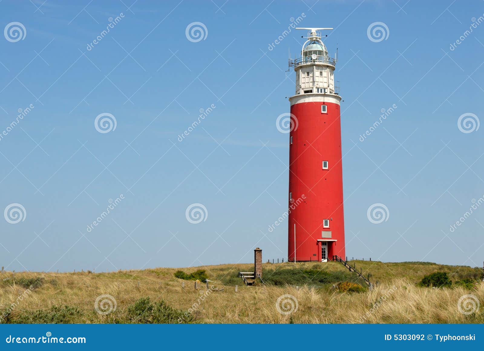 Lighthouse in the Netherlands Stock Photo - Image of island, dunes: 5303092
