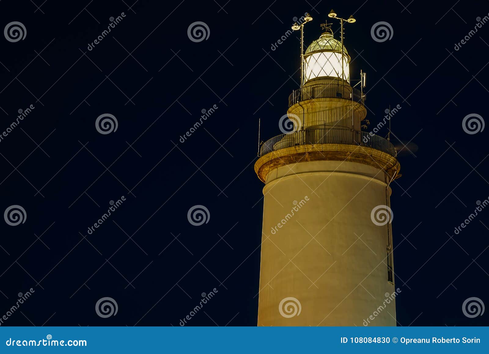 Lighthouse in the nght stock photo. Image of architecture - 108084830