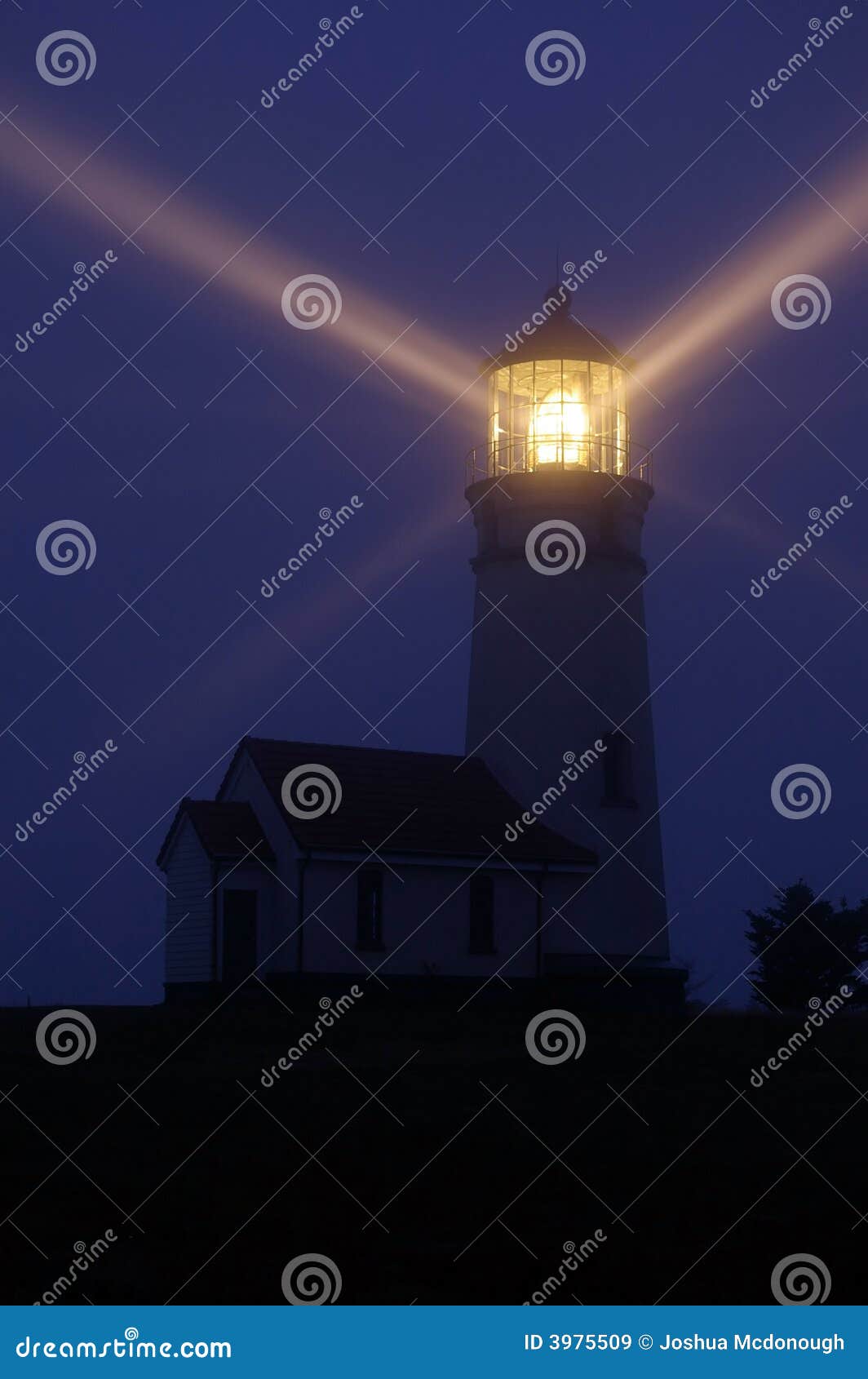 Lighthouse at Night stock image. Image of shipping, lamp - 3975509