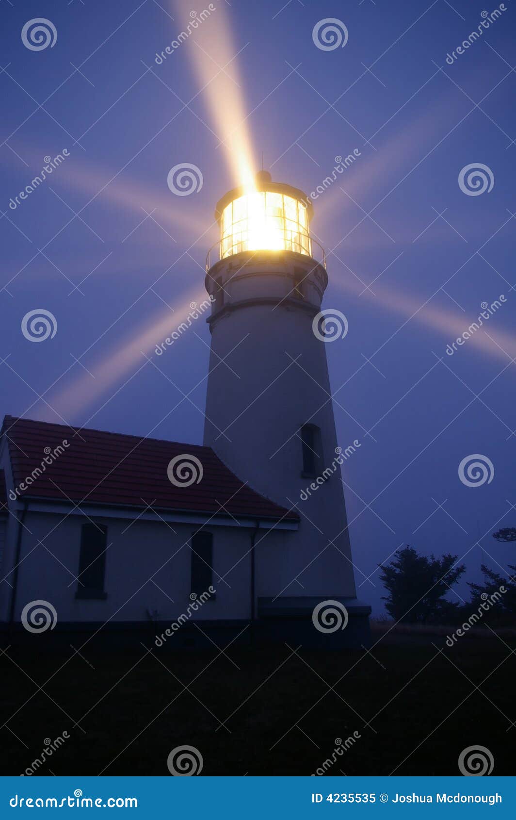 Lighthouse at Night stock image. Image of dark, seaside - 4235535