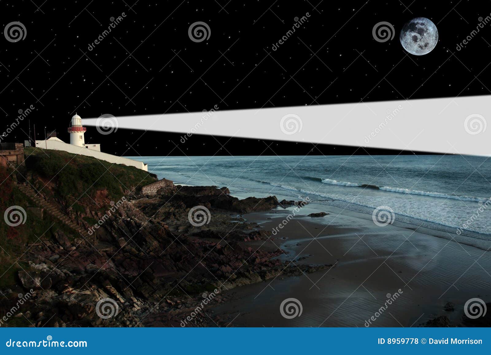 Lighthouse night light stock photo. Image of lighthouse - 8959778