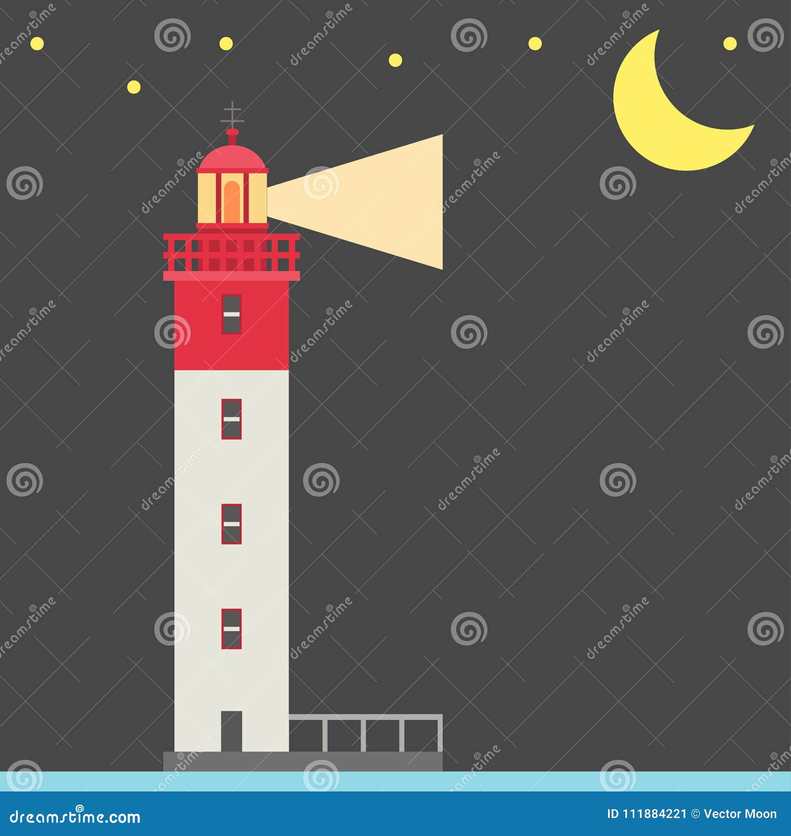 Beacon Of Light Logo, Coastal Light House Logo Vector Illustration ...