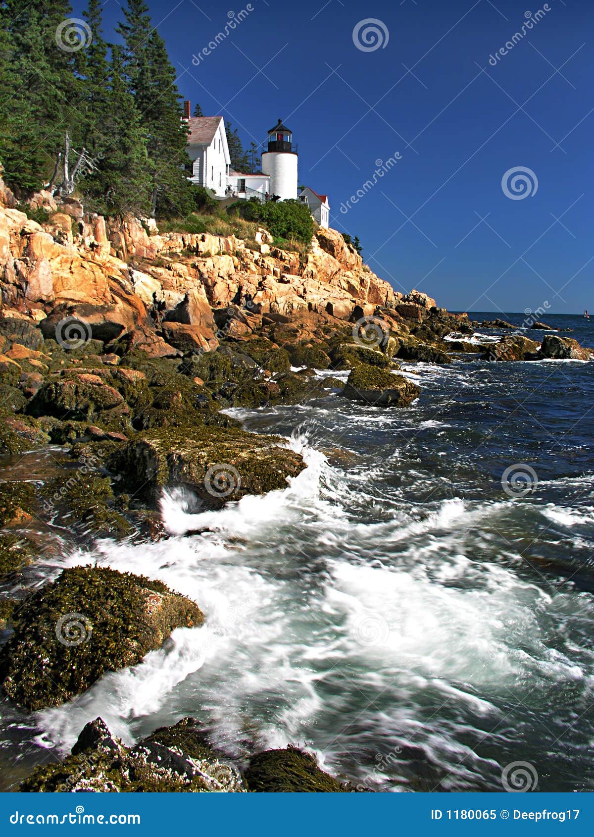 Lighthouse and ocean view stock image. Image of salt, point - 1180065