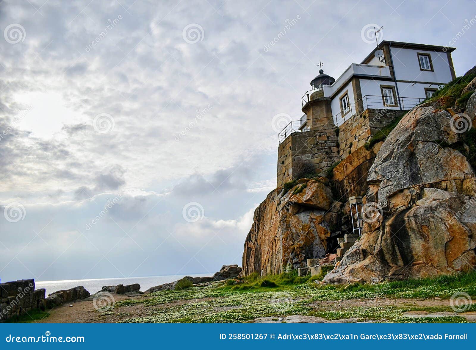 Lighthouse stock image. Image of coast, monastery, ruins - 258501267