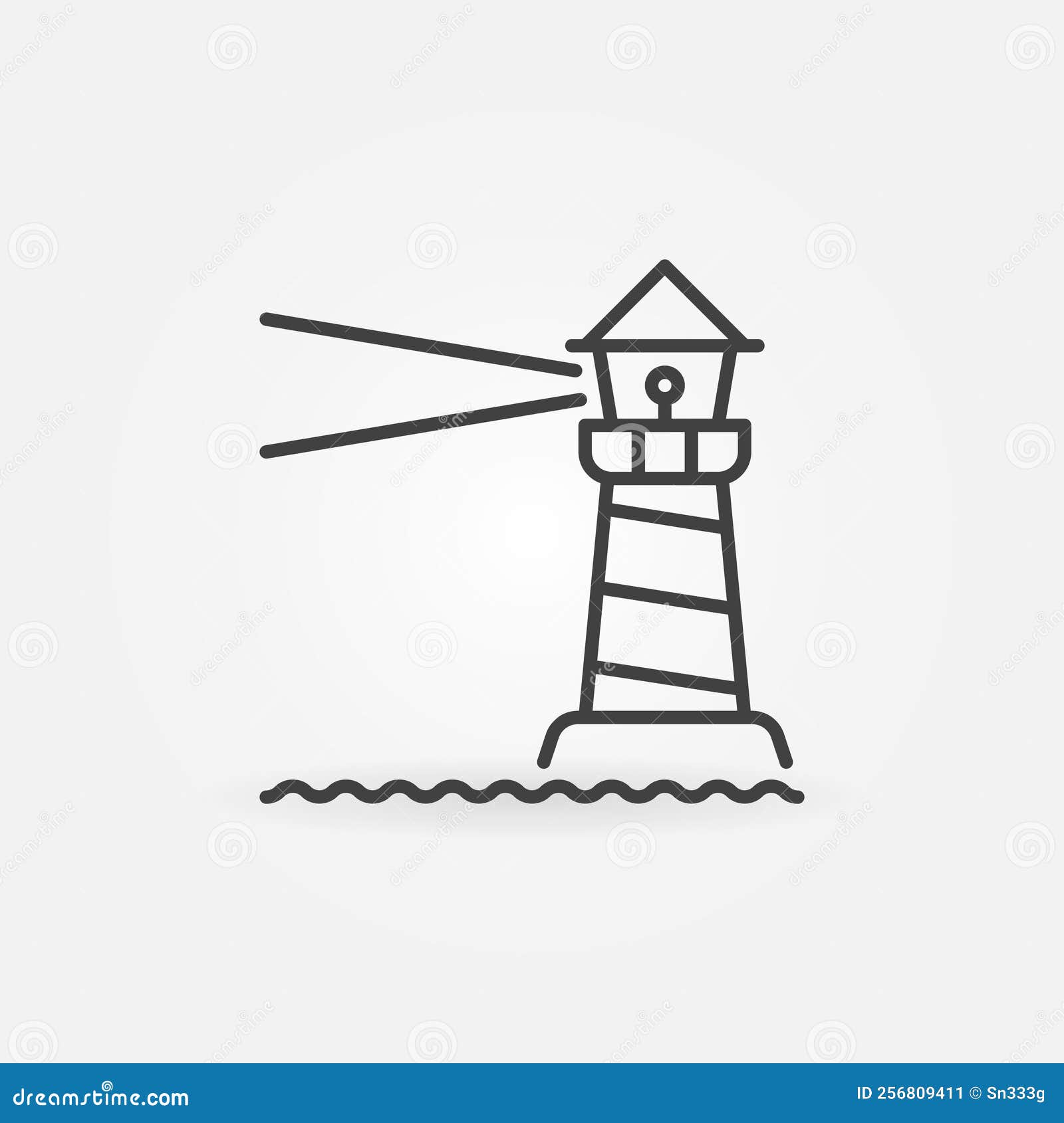Lighthouse Outline Vector Concept Simple Icon or Sign Stock Vector ...