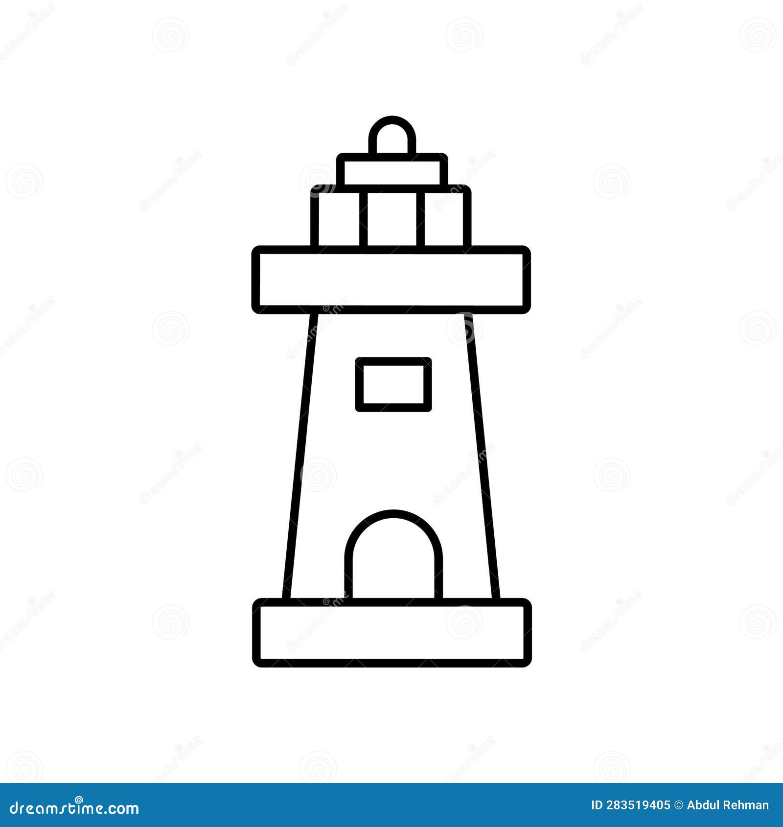 Lighthouse Outline Vector Icon that Can Easily Edit or Modify. Stock ...