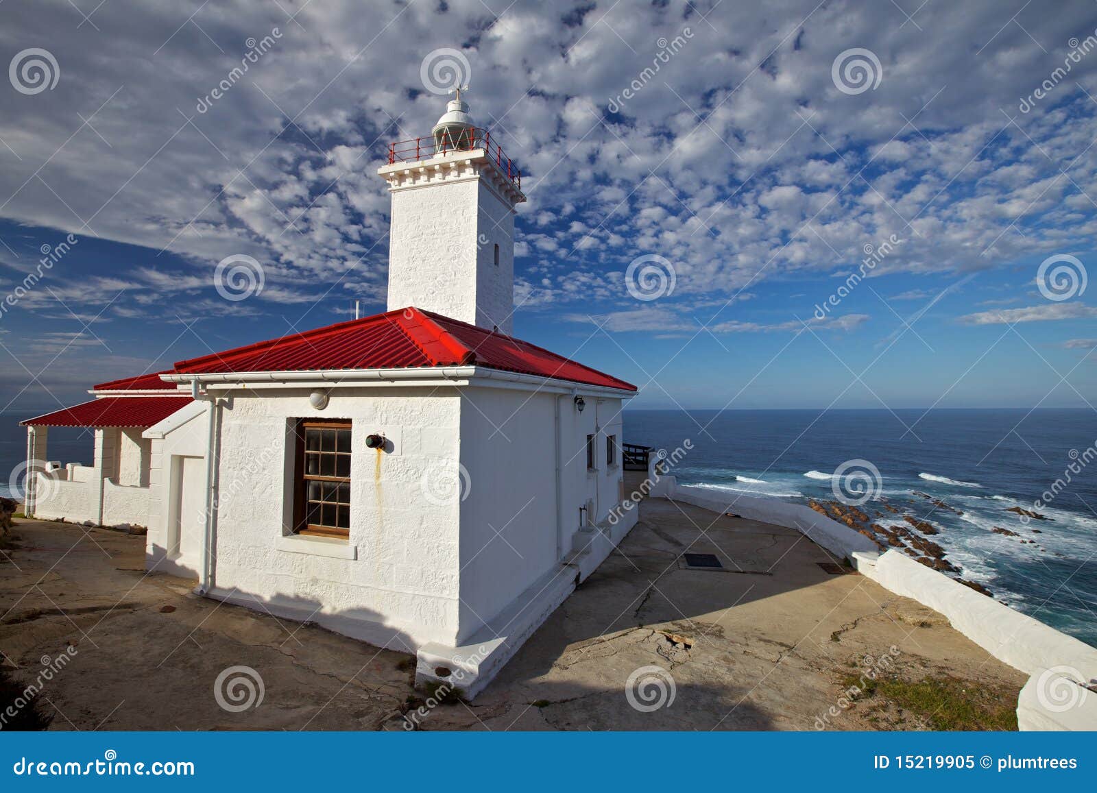 Lighthouse Overlooking the Seashore Stock Image - Image of blaize ...
