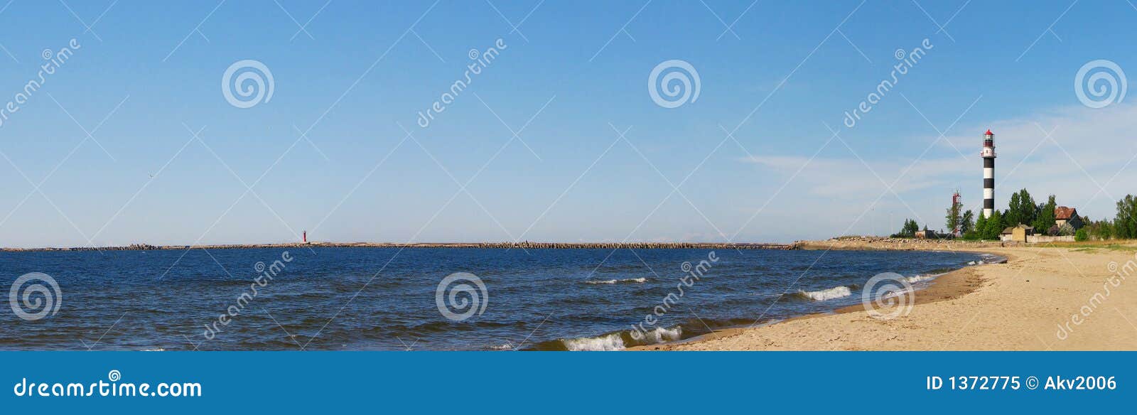 Lighthouse panorama stock image. Image of weather, view - 1372775