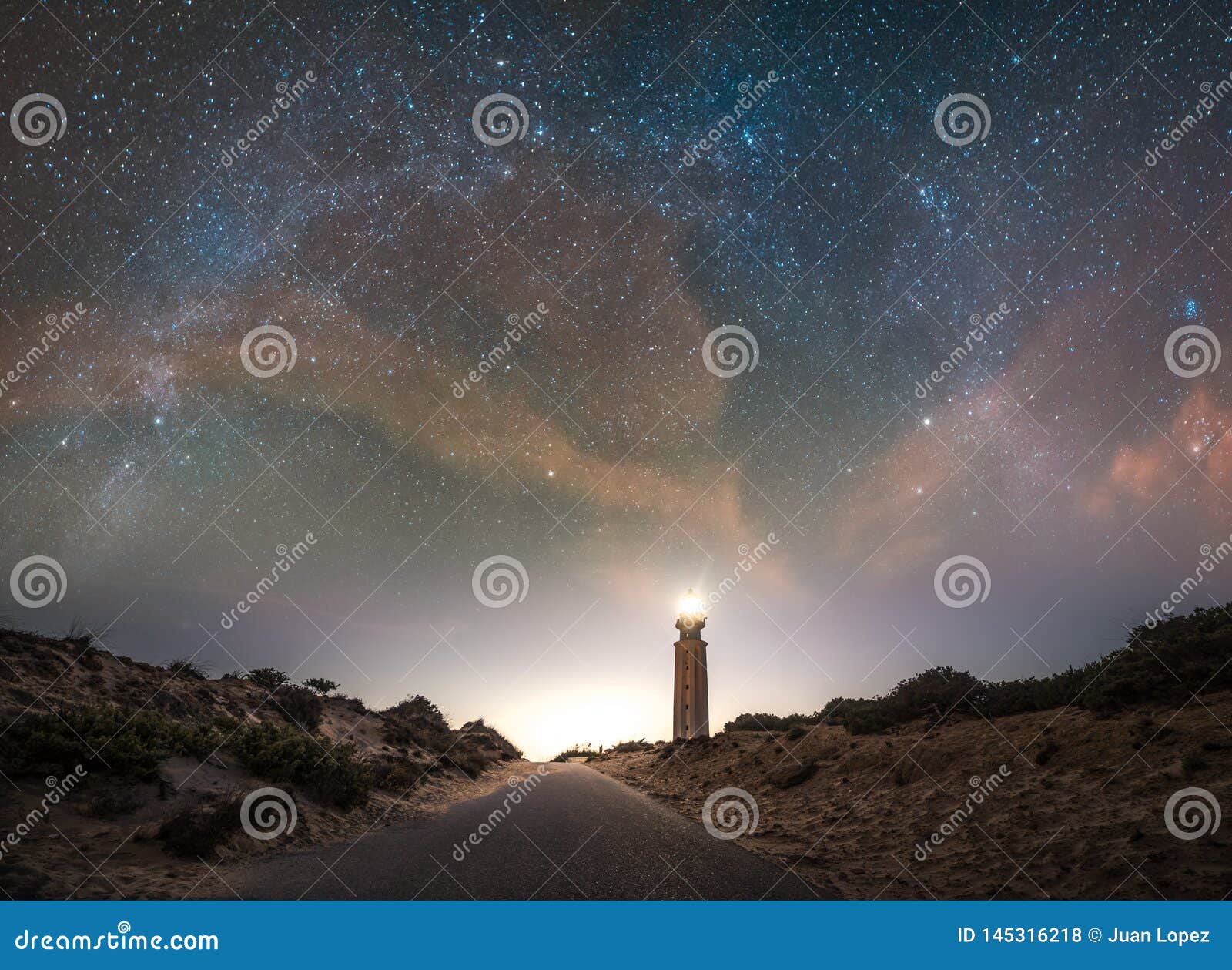 Lighthouse panorama stock photo. Image of galaxy, coast - 145316218