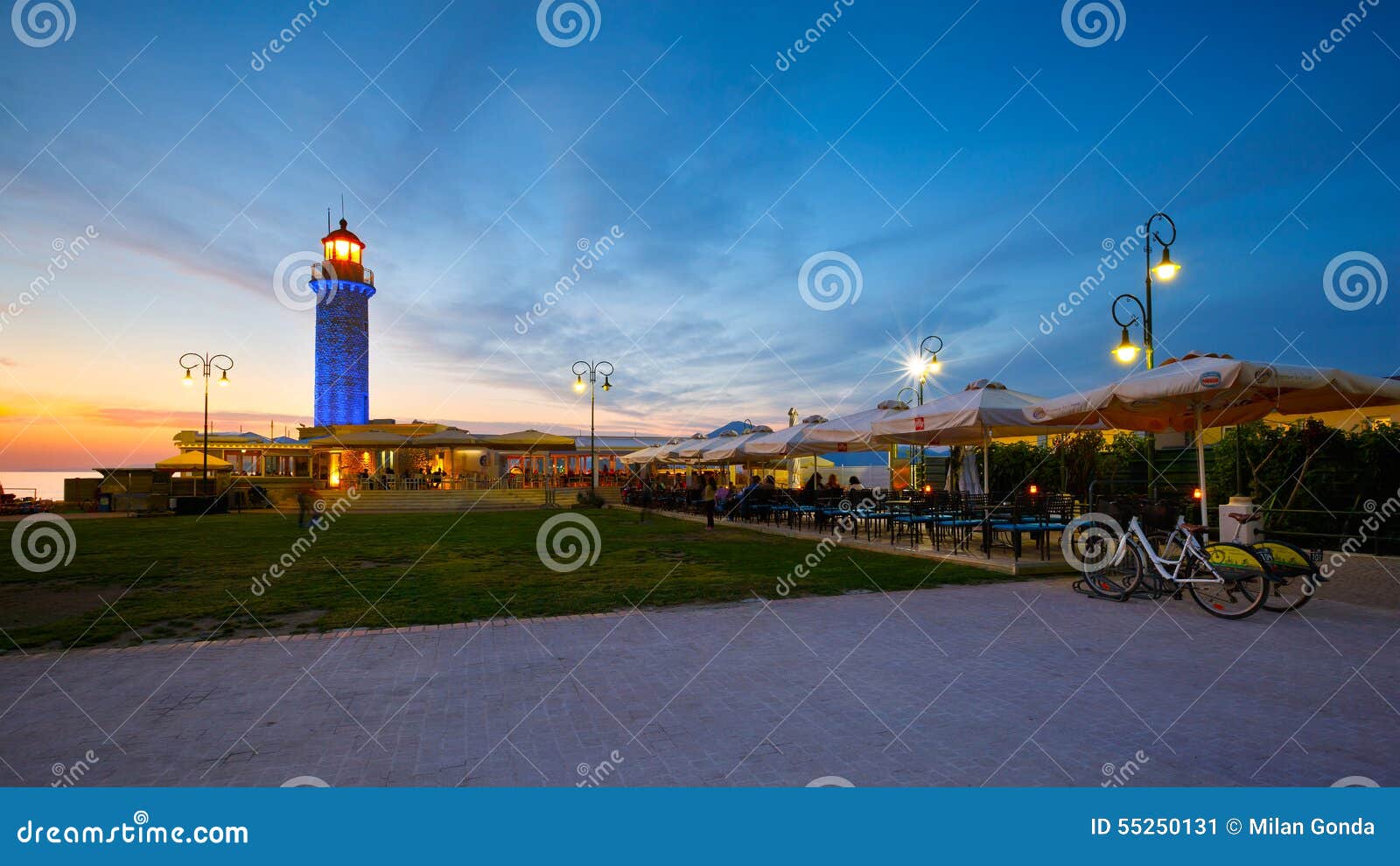 Lighthouse in Patras. editorial photo. Image of peloponnese - 55250131