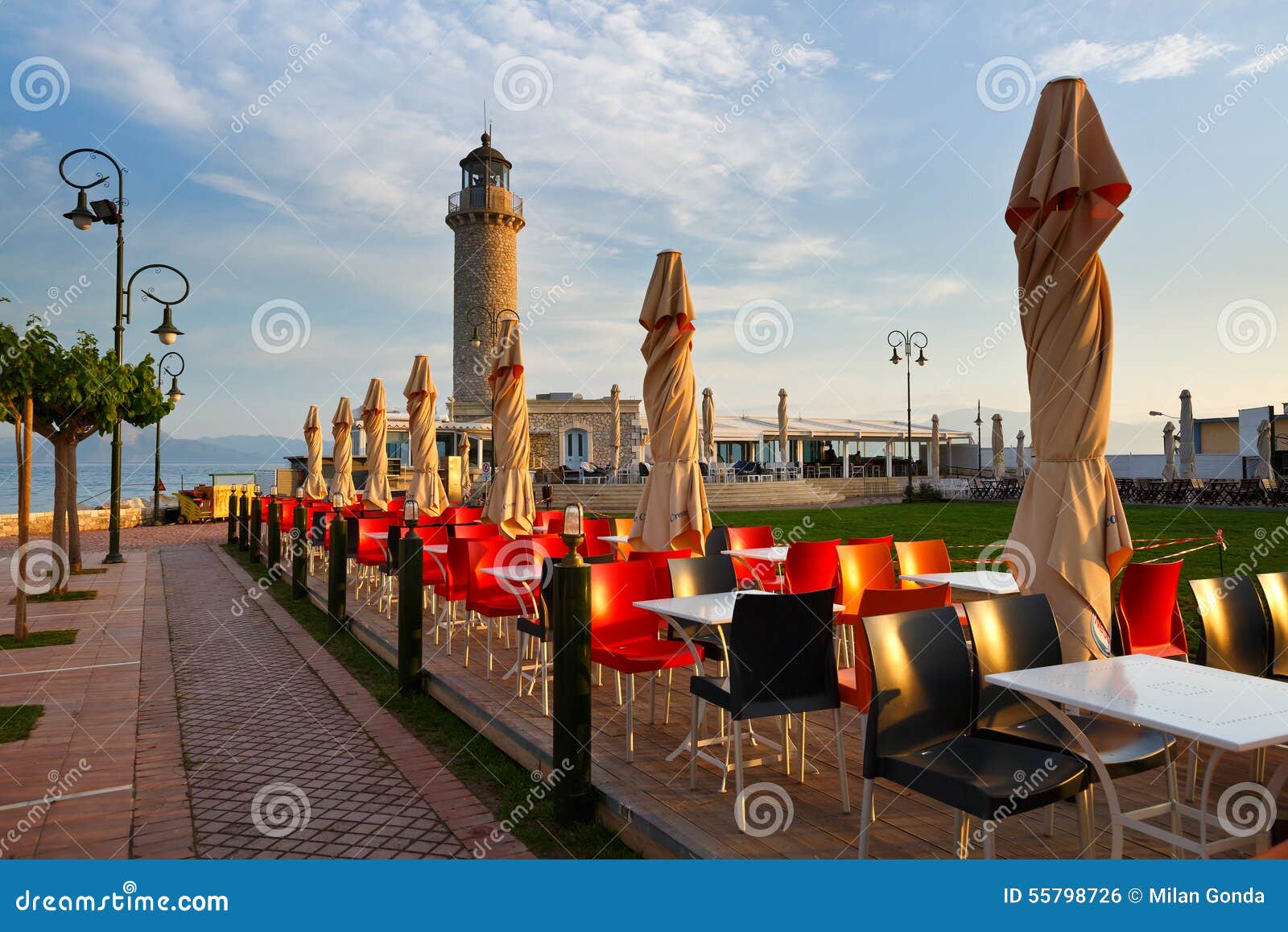 Lighthouse in Patras. editorial photo. Image of landscape - 55798726