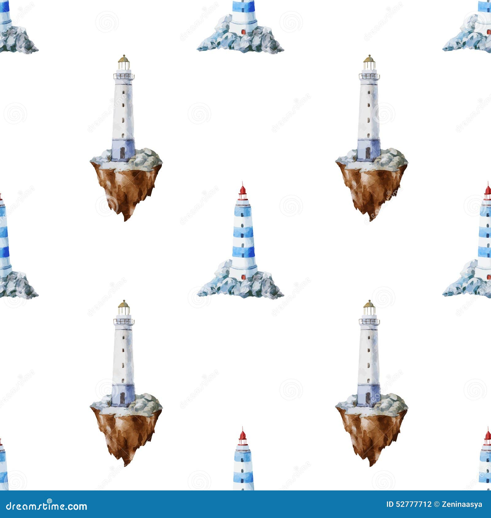 Lighthouse pattern stock vector. Illustration of lighthouse - 52777712