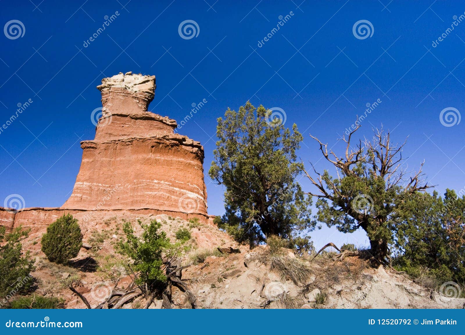 Lighthouse Peak in Palo Duro Canyon Stock Photo - Image of spire ...