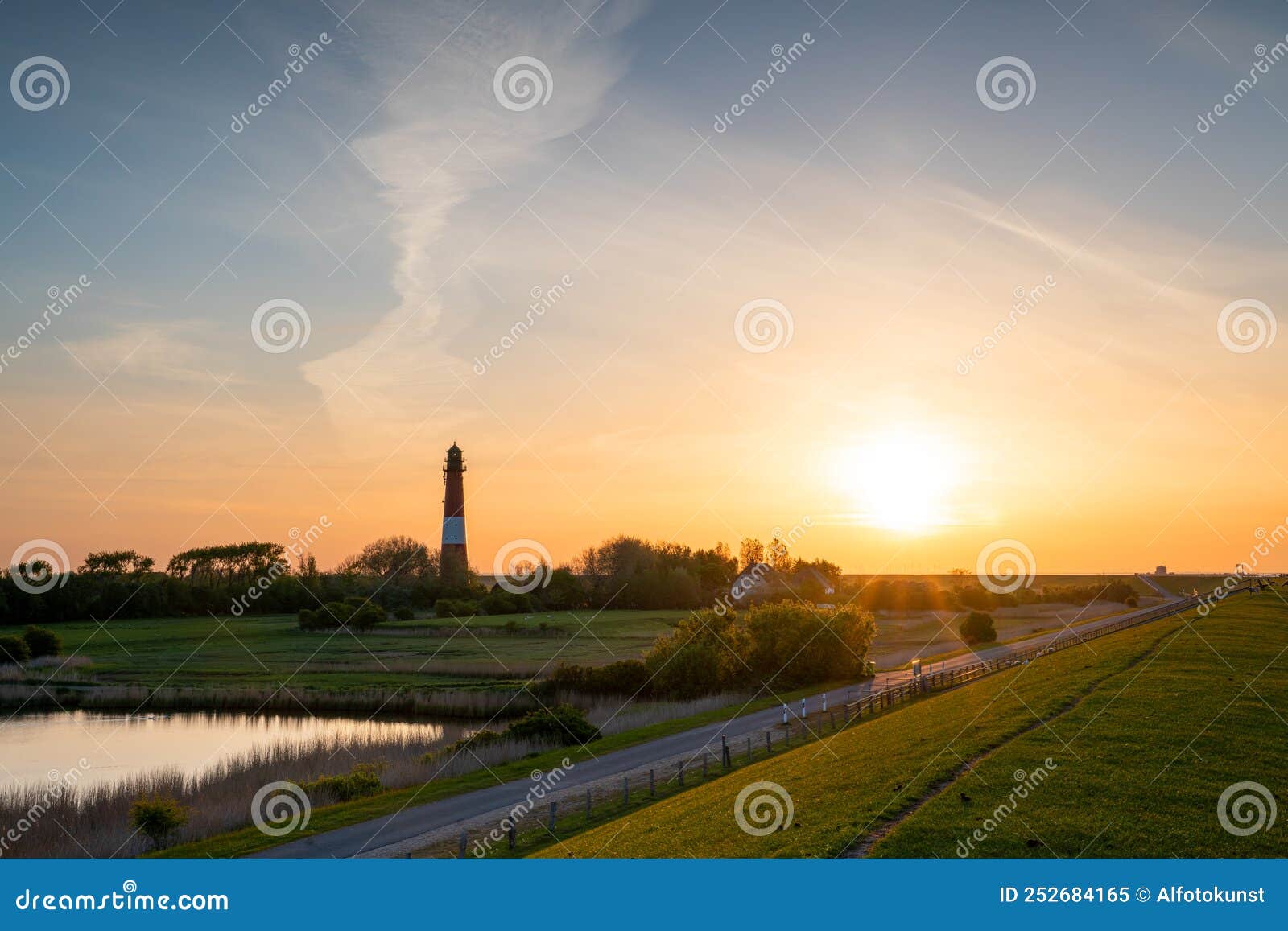 Lighthouse of Pellworm, North Frisia, Germany Stock Image - Image of ...