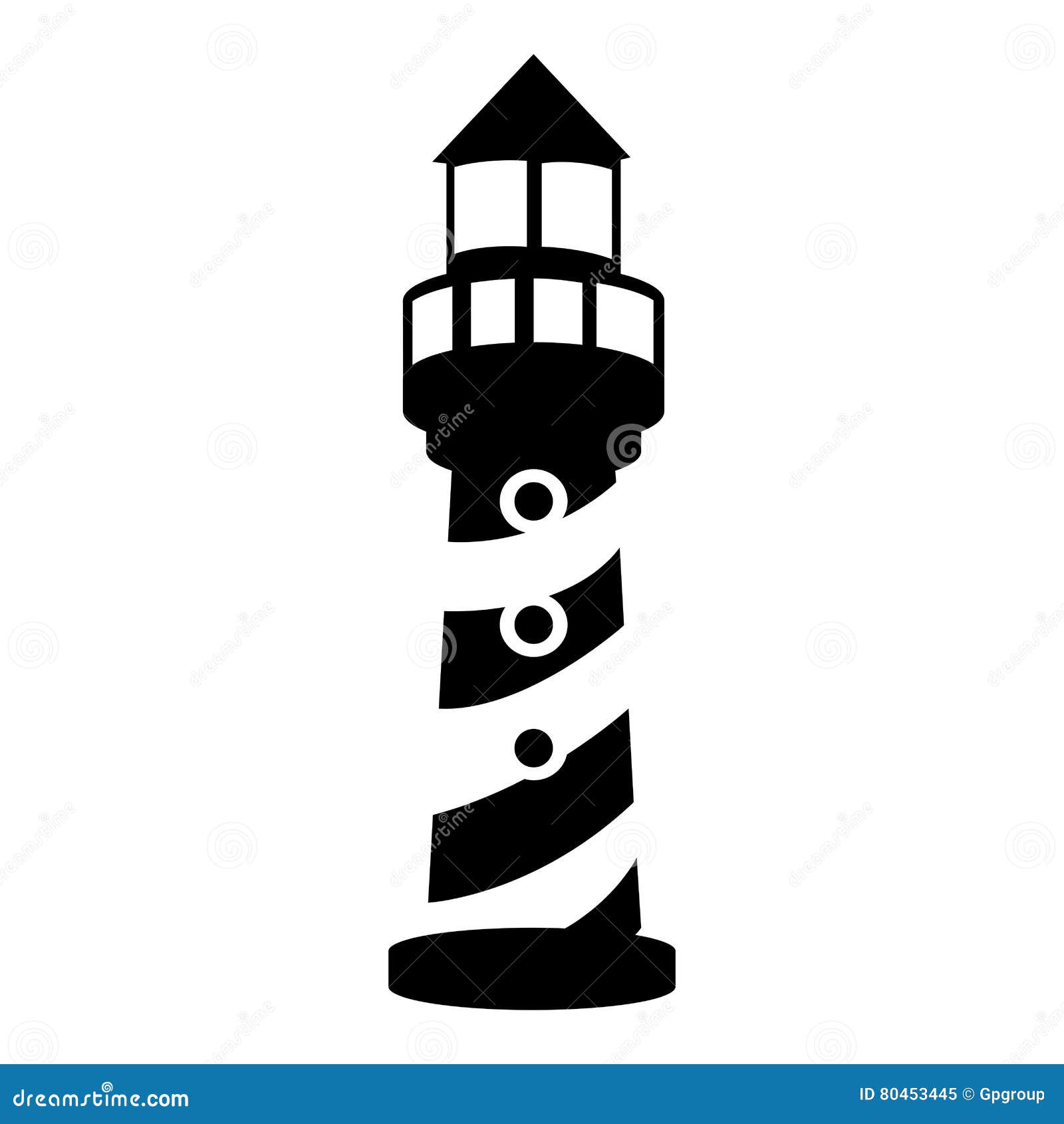 Lighthouse Pictogram Icon Image Stock Vector - Illustration of search ...