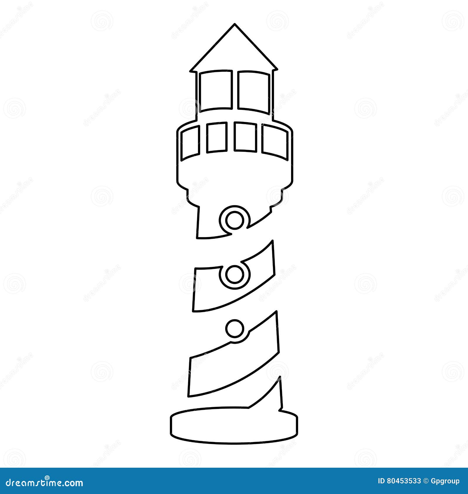 Lighthouse Pictogram Icon Image Stock Vector - Illustration of icon ...