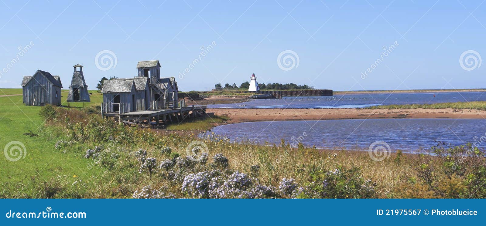 Lighthouse through Playhouse Stock Image - Image of island, nature ...