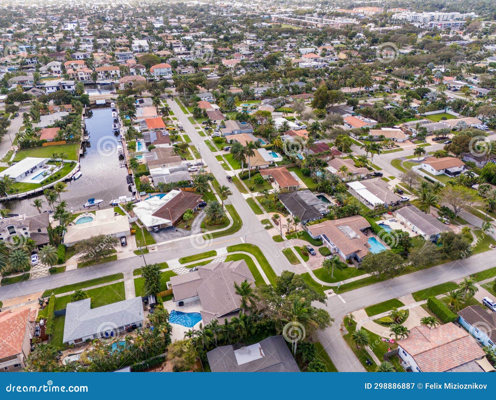 Lighthouse Point Neighborhoods Florida USA Stock Image - Image of point ...