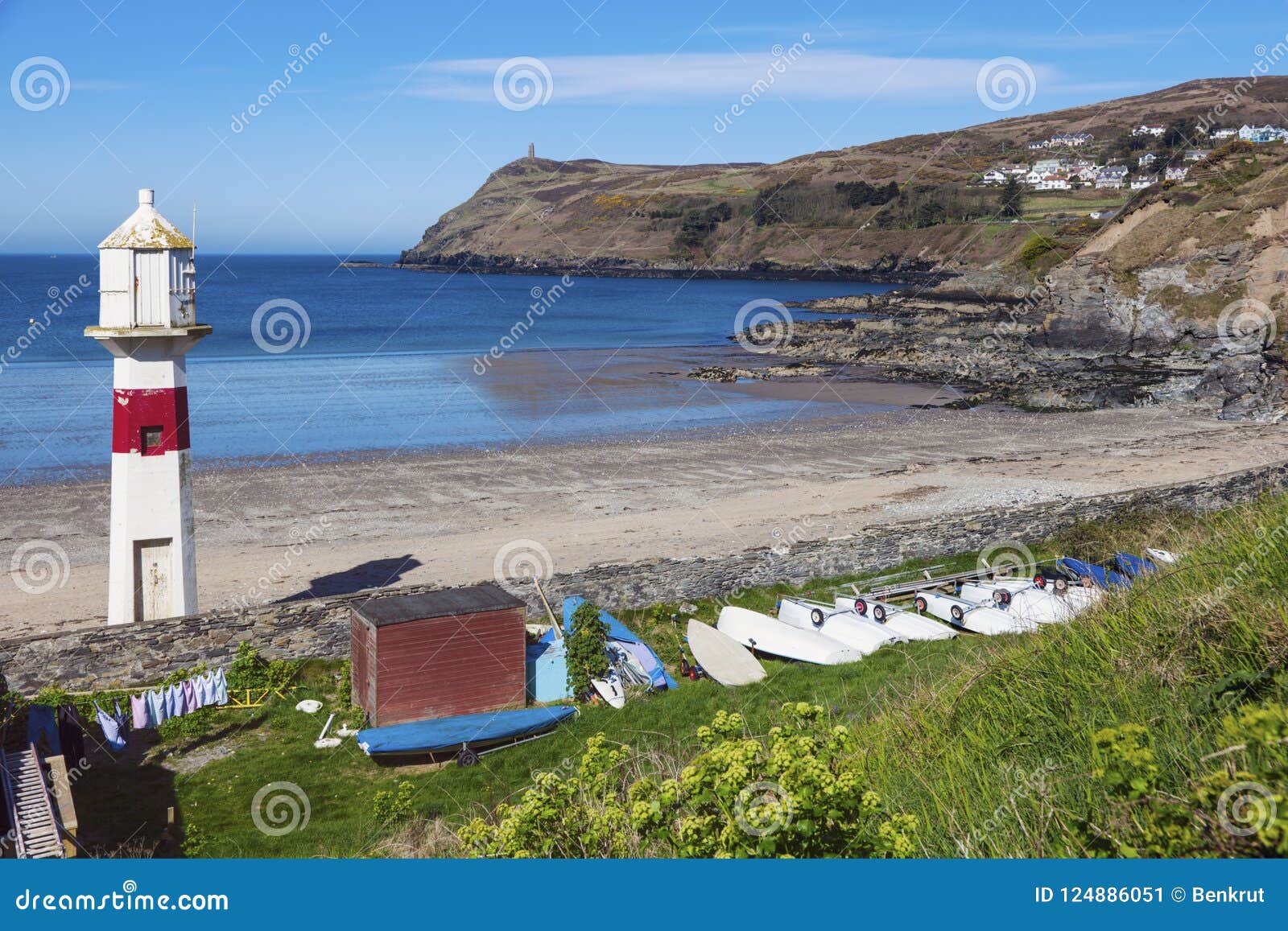 Port Erin Harbour And Yacht At Sunset Royalty-Free Stock Photography ...