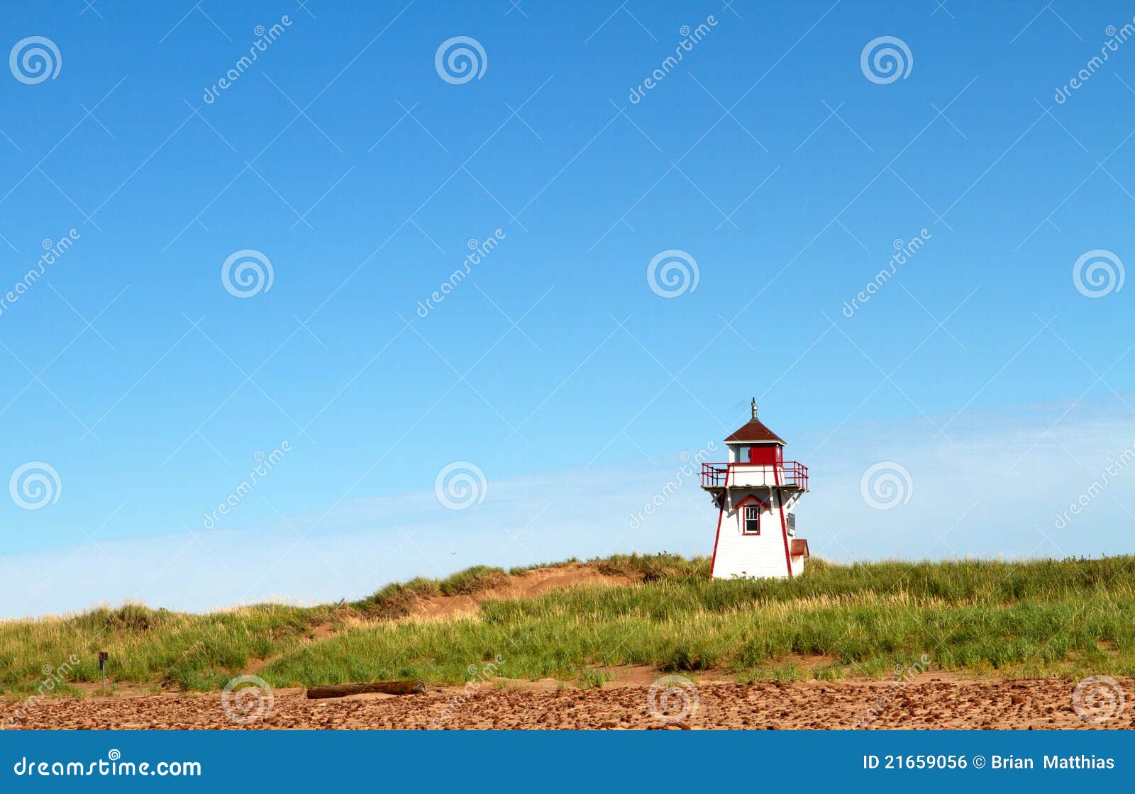 Lighthouse in Prince Edward Island Stock Photo - Image of outside, blue ...